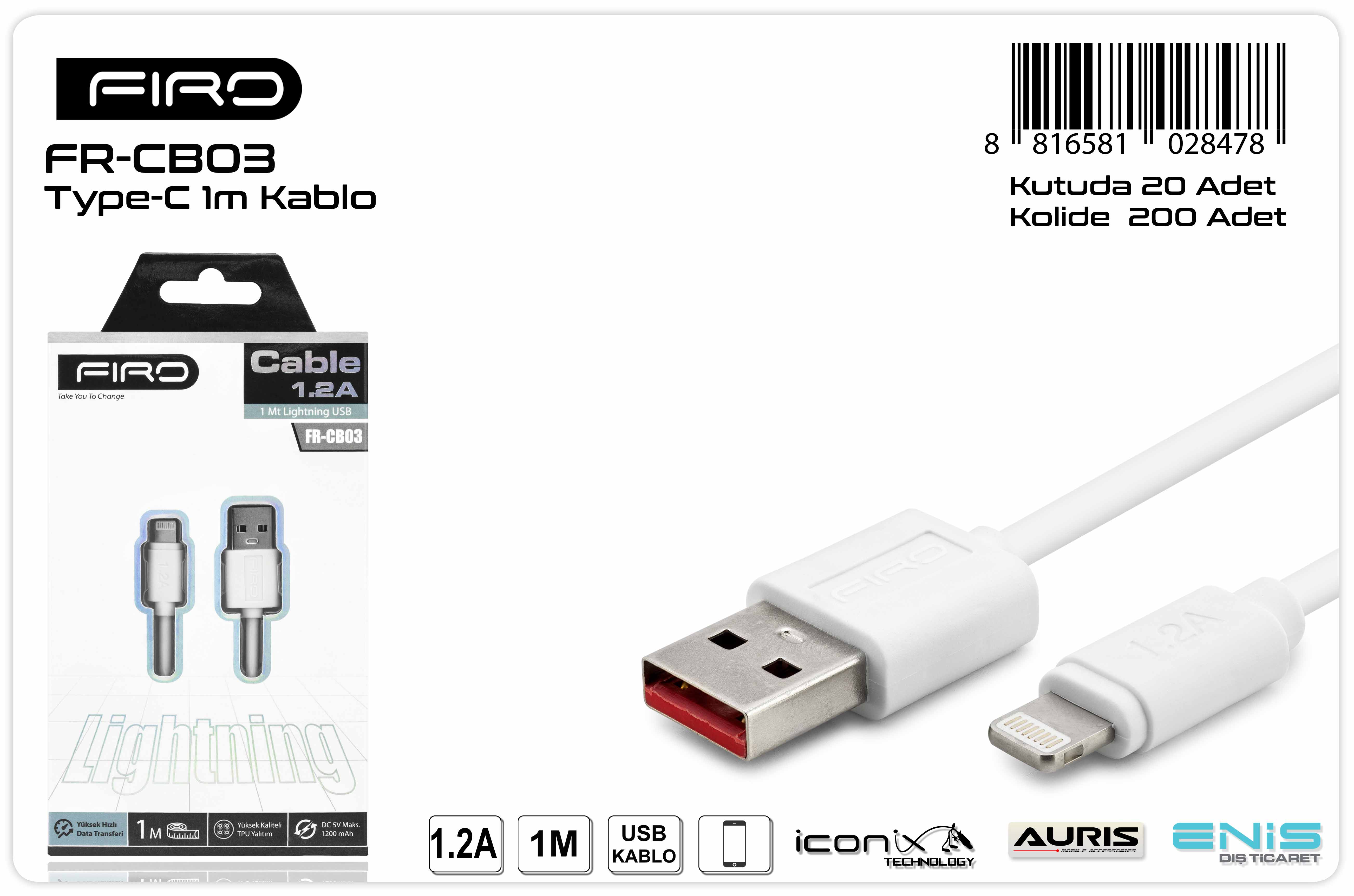 FR-CB03 Lightning Kablo